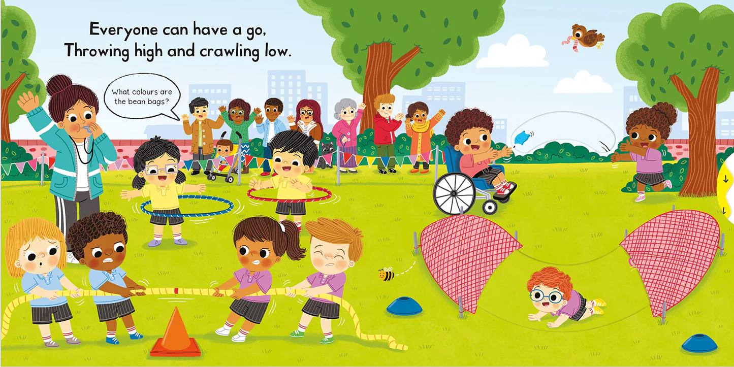 Buy Busy Sports Day - Push Pull Slide Book in Pakistan