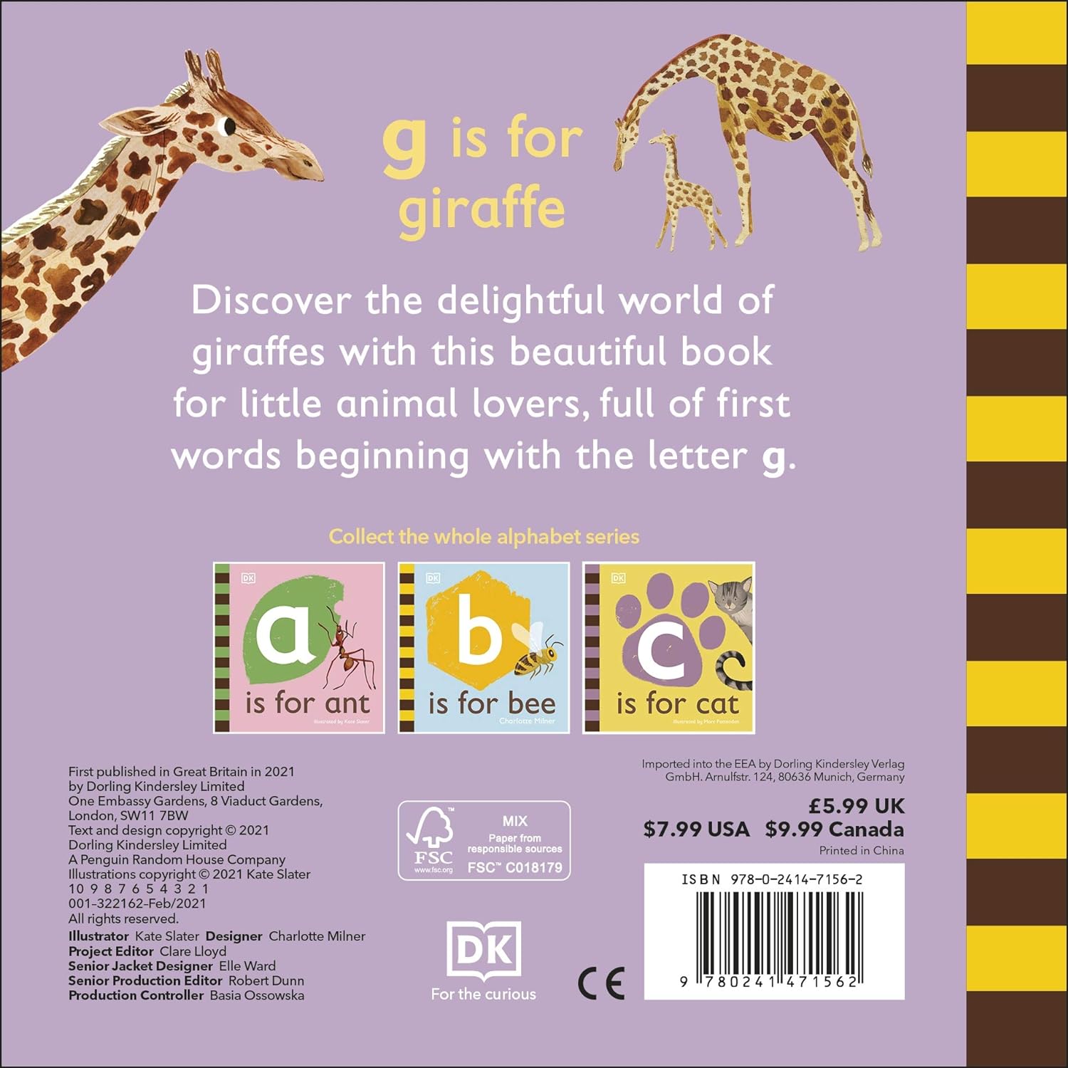 Buy G is for Giraffe (Board Book) Book in Pakistan